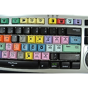Bella Professional Series Keyboard for Apple Final Cut Pro, Black and Silver Color, with Jog, for Mac