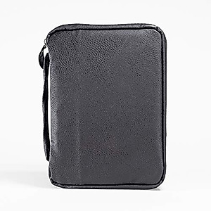 Divinity Boutique Leather Bible Cover Midnight Black, Large (19555) | Fits Bibles up to 6.625" x 9.5" x 2"