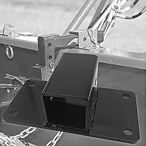 Bolt on Receiver Hitch for Tractor Bucket 2 Inch Receiver with 5/8 inch Center Hole Class 3 Maximum Tow Capacity 6,000 lbs Work Well for Tractor Bucket, RV, UTV, Truck, Black