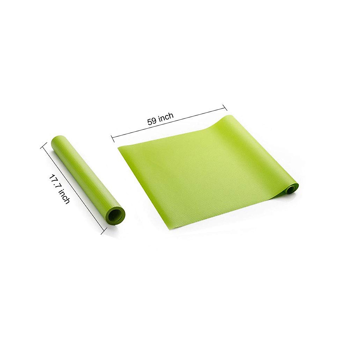 Shelf Liners, EVA Non-Slip Drawer Mats, Non-Adhesive Cupboard Pad, Kitchen Cabinet Lining Cushion Bathroom Drawers for Home, 17.7 x 59 inches - Green
