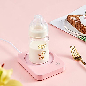 VOBAGA Coffee Mug Warmer with 4 Hours Auto Shut-Off, Coffee Warmer Plate for Office Home Desk Use with 3 Temperature Settings, Electric Cup Warmer for Cocoa,Tea, Milk, Water, Pink (No Cup)