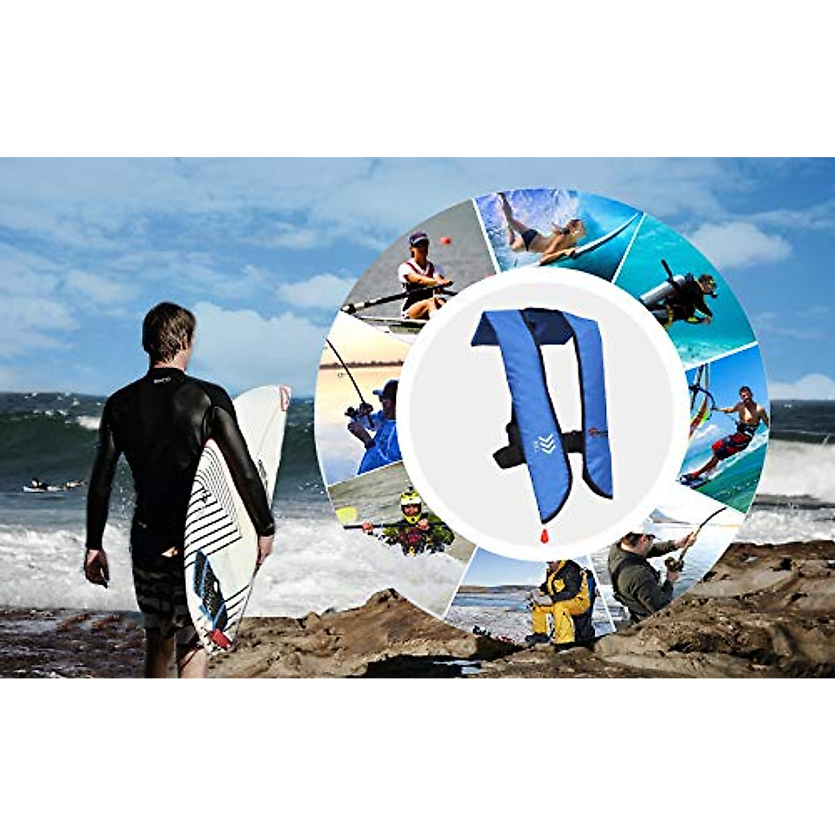 Eyson Inflatable Life Jacket Life Vest Basic Manual (709 Blue Manual)