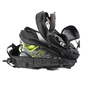 Small 30L Rucksack Pack for Outdoors, Hiking, Camping, Trekking, Bug Out Bag, Travel, Military & Tactical Army Molle Assault Backpack With US Flag Patch