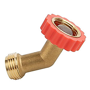 Watflow 45 Degree Lead-Free Brass Hose Saver, Hose Protector, Garden Hose Connector,45 Degree Hose Fitting, Water Hose Saver, 2 Pcs