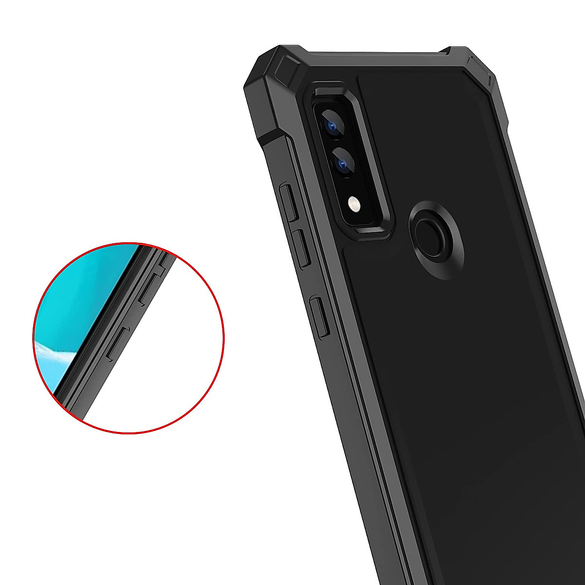 for AT&T Mastro 3 Case with Screen Protector+Cute Hidden Astronaut Phone Stand Holder