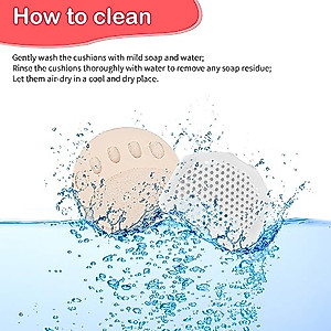 Metatarsal Pads for Women and Men - AMODOST Ball of Foot Cushions Shoe Pads for High Heels - Soft Gel and Silk Reusable Forefoot Heel Pads Feet Pain Relief - 4 Pairs