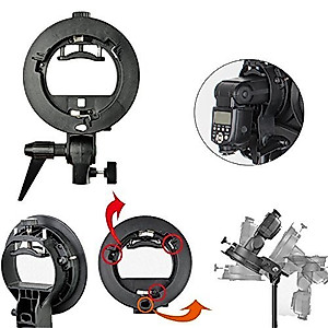 Godox 32"x 32" 80cmx80cm Foldable Universal Softbox with S-Type Speedlite Bracket for Flash Bowens Elinchrom Mount Accessories Direction Adjustable