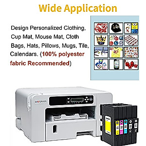 F FINDERS&CO SG400 SG800 Sublimation Ink Cartridge High Yield Compatible for Sawgrass Virtuoso SG 400 SG 800 Printer (2 Black, 1 Cyan, 1 Magenta, 1 Yellow, 5-Pack)