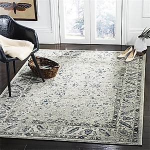 SAFAVIEH Charleston Collection Area Rug - 9' x 12', Grey & Dark Grey, Oriental Distressed Design, Non-Shedding & Easy Care, Ideal for High Traffic Areas in Living Room, Bedroom (CHL413F)