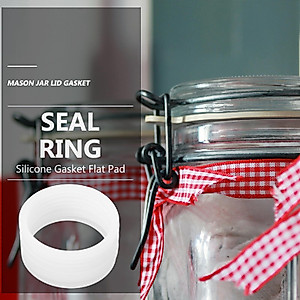 UPKOCH 20pcs Jar Lids Rings Wide Mouth Silicone Gasket for Glass Jars Lids Sealing Rings Jars Seal Rings -leak Sealing Ring Wide Bottle Silicone Rings Airtight Seals Ring