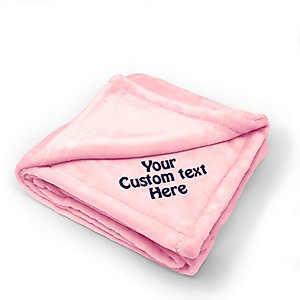 Nursery Bedding Baby Blankets for Boys & Girls Custom Personalized Text NamePolyester Soft & Plush Receiving Swaddle Blanket Pink 40x30 Inches