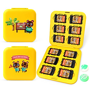 UFOPETIE Card Case for Nintendo Switch Game Card,Compatible with Nintendo Switch Case Animal Crossing Theme,Game Case for Animal Crossing Card,for Switch Accessories-Thumb Grip 2PCS UFOPETIE Island