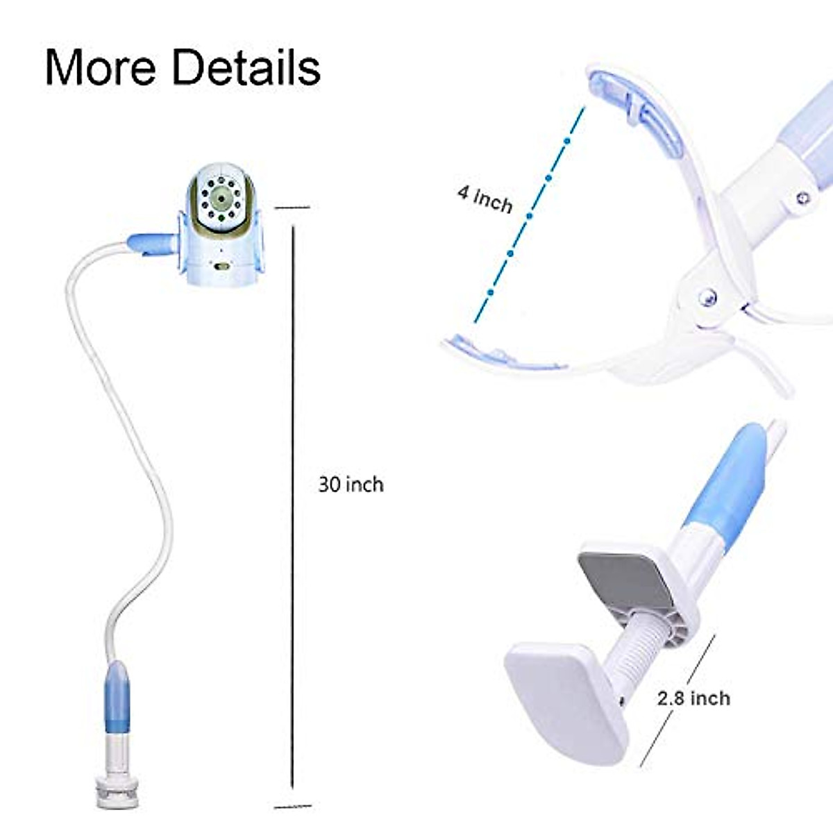 Universal Baby Monitor Wall Mount, Infant Baby Camera Holder, Baby Monitor Shelf, Baby Camera Stand for Crib Nursery Compatible with Most Baby Monitors