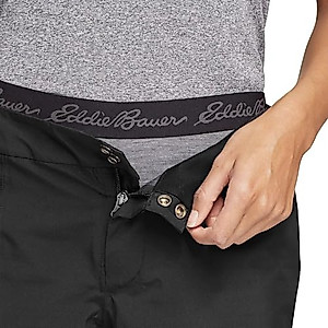 Eddie Bauer Women's Cloud Cap Stretch Rain Pants, Black, X-Small