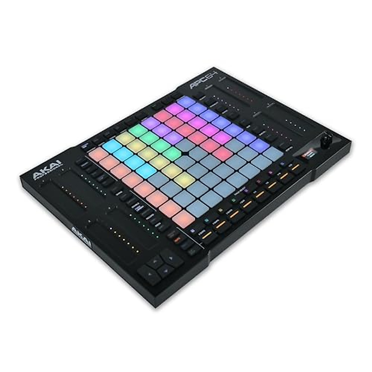 AKAI Professional APC64 Ableton MIDI Controller with 8 Touch Strips, Step Sequencer, 64 RGB Velocity-Sensitive Pads, CV Gates, MIDI In & Out, USB-C