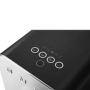 Smeg Fully Automatic Coffee Machine with Steam, Black BCC12BLMUS, Whole Bean Grinder and Titan Renew Water Tank