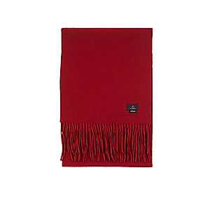 Alashan Cashmere Ultra-Fine Merino Wool and Cashmere Blend Woven Scarf -Luxe fabric-Lightweight- Renewable Fibers, 72" x 12" - Claret