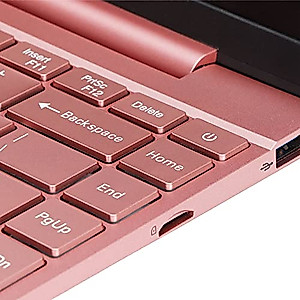 Ultra Slim Notebook, IPS HD Micro Edge Backlit Screen, Quad Core Digital Keyboard, Touchpad for School US Plug