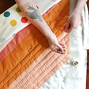 PLANTIONAL Natural Cotton Batting for Quilts: 47-Inch x 59-Inch Light Weight Purely Natural All Season Quilt Batting for Quilts, Craft and Wearable Arts
