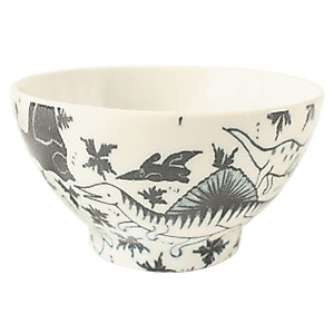 Mino ware Japanese Ceramics Rice Bowl Various Dinosaur Matte Finish made in Japan (Japan Import) GBC002