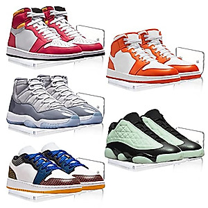 Forzacx Floating Shoe Display Set of 5, Sturdy Levitating Acrylic Shelf , Easy to Install Sneaker Shelves Storage, for Bedroom, Hallways etc - Display Your Top Shoes Maximize Wall Space