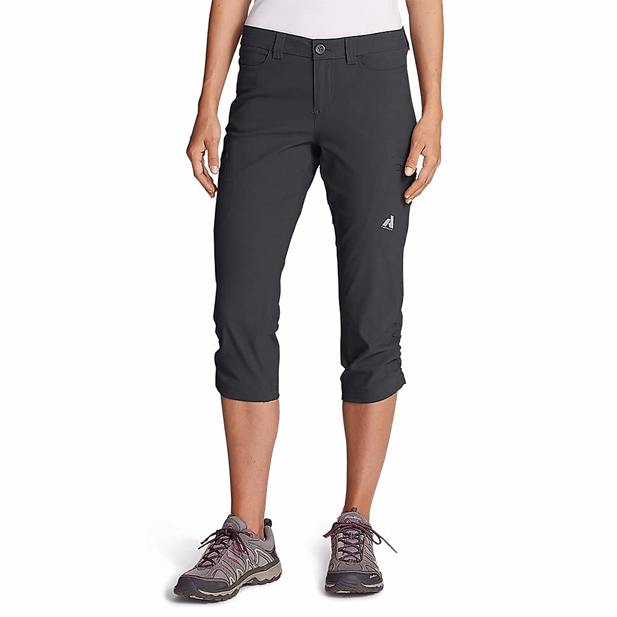 Eddie Bauer Women's Rainier Capris, Medium Indigo, 6, Tall