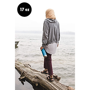 MIRA 17 Oz Stainless Steel Vacuum Insulated Water Bottle - Double Walled Cola Shape Thermos - 24 Hours Cold, 12 Hours Hot - Reusable Metal Water Bottle - Leak-Proof Sports Flask - Matte Dark Blue