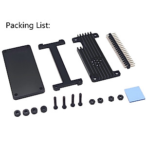 WEIYIXING Raspberry Pi Zero Heatsink Case, Raspberry Pi Zero 2 Aluminum Passive Case with Pin Header for Raspberry Pi Zero 2W