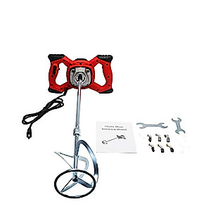 2100W Electric Portable Cement Mixer, Used for Mixing Cement Slurry, Mortar, Paint Coating, 6-Speed Adjustment Function, Hand-Held Concrete Mixer With Rod, (Cement mixer)