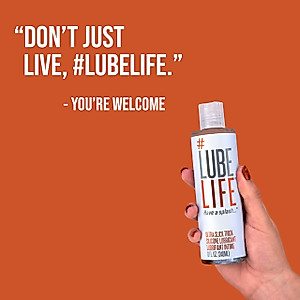#LubeLife Ultra Thick Slick Silicone-Based Lubricant, Water Resistant, Thick Silicone Lube for Men, Women and Couples, 8 Fl Oz