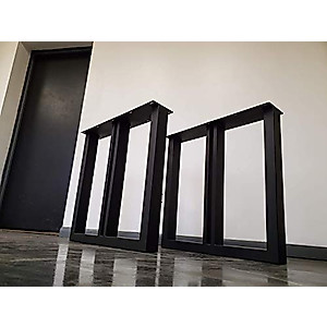 Metal Table Legs, Rectangular Columns Style - Any Size and Color