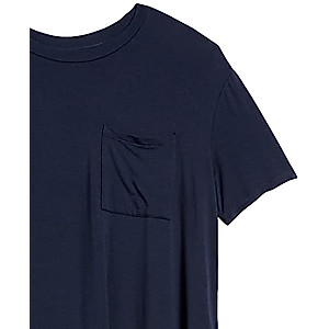 Amazon Essentials Women's Jersey Oversized-Fit Short-Sleeve Pocket T-Shirt Dress (Previously Daily Ritual), Navy, Small