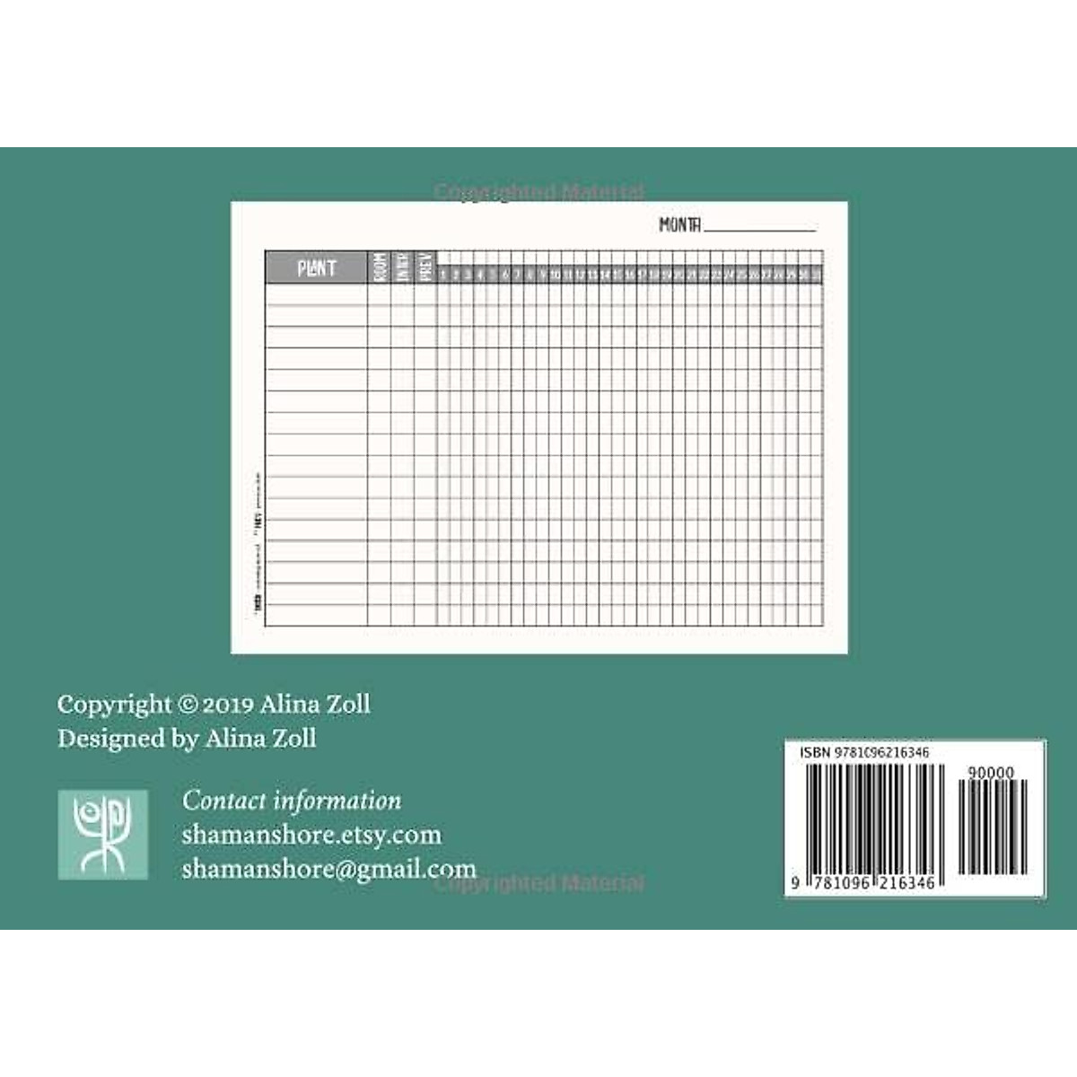 Plant Watering Tracker: Succulent Log Book to Keep Track and Schedule Watering Times for House Plants, 8.25 x 6