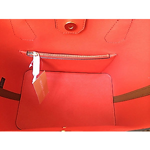 Michael Kors Greenwich Large Saffiano Leather Grab Bag Navy (Brown)