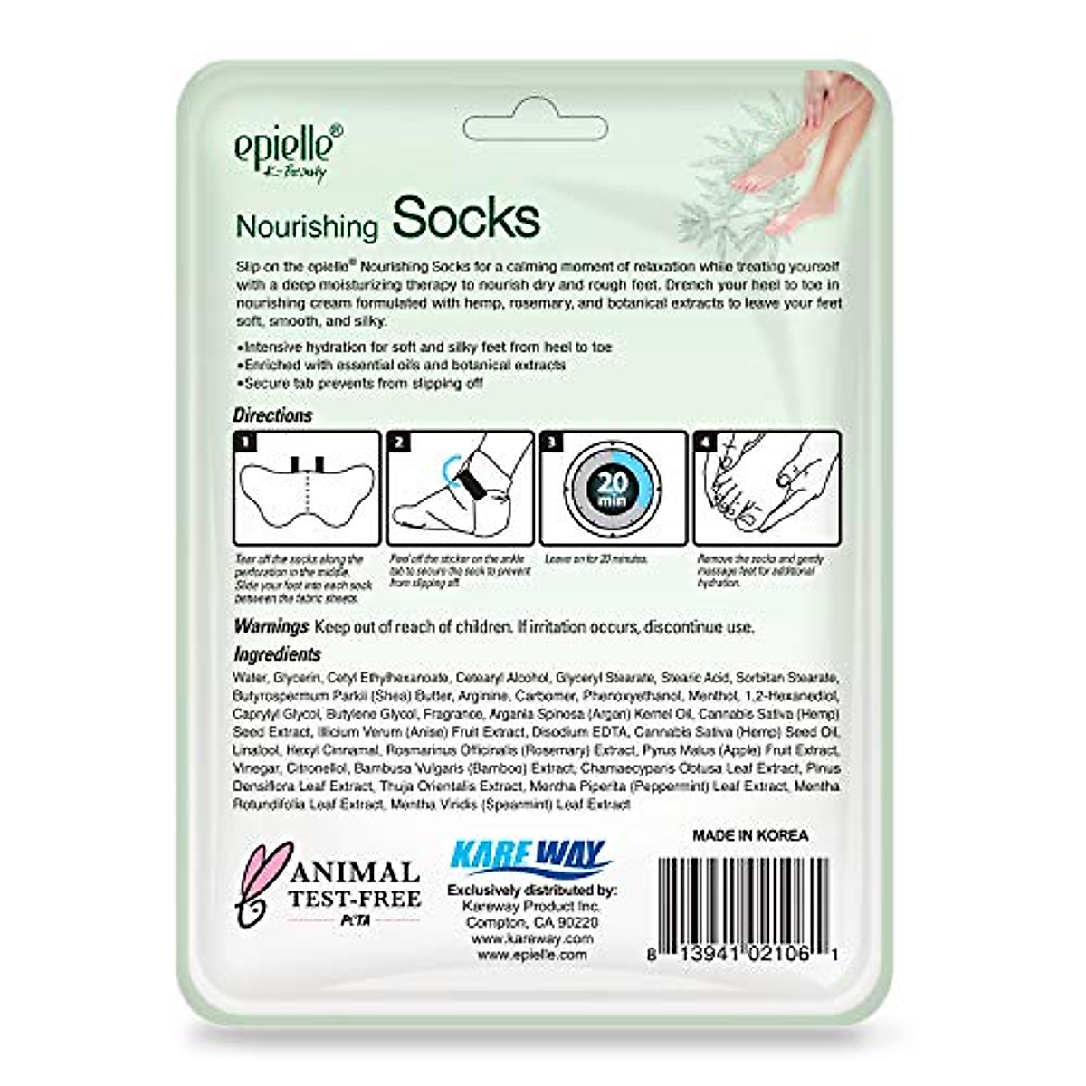 Epielle Relaxing and Nourishing Lavender and Hemp Socks and Gloves | Moisturizing and Relaxing Cream & Lotion | 12 Pack | Gift set for women, Spa Gift for women