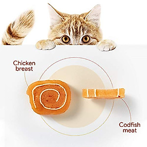 Jungle Calling Chicken Wrapped Dog Treats, Grain Free Soft Chewy Chicken&Codfish Treats for Training Rewards,10.6Ounce