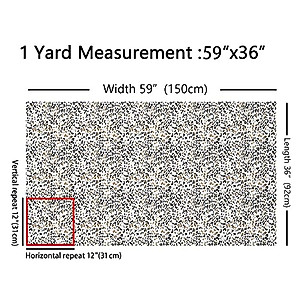 Cheetah Print Fabric by The Yard, Leopard Print Upholstery Fabric, Wild Animal Safari Decorative Fabric, Wildlife Geometric African Tie Dye Watercolor Quilt Fabric by The Yard, Brown Black, 3 Yards