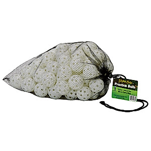 Unique Practice Golf Balls with Holes in Carry Bag (80 Balls), White