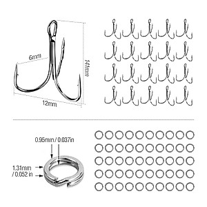 DONQL Crankbaits Fishing Lure Set Minnow Baits Kit Wobbler Topwater Lures with Hooks Hard Popper Lures for Saltwater Freshwater Trout Bass Perch Salmon Fishing (Type 1-4.5 cm / 4g)