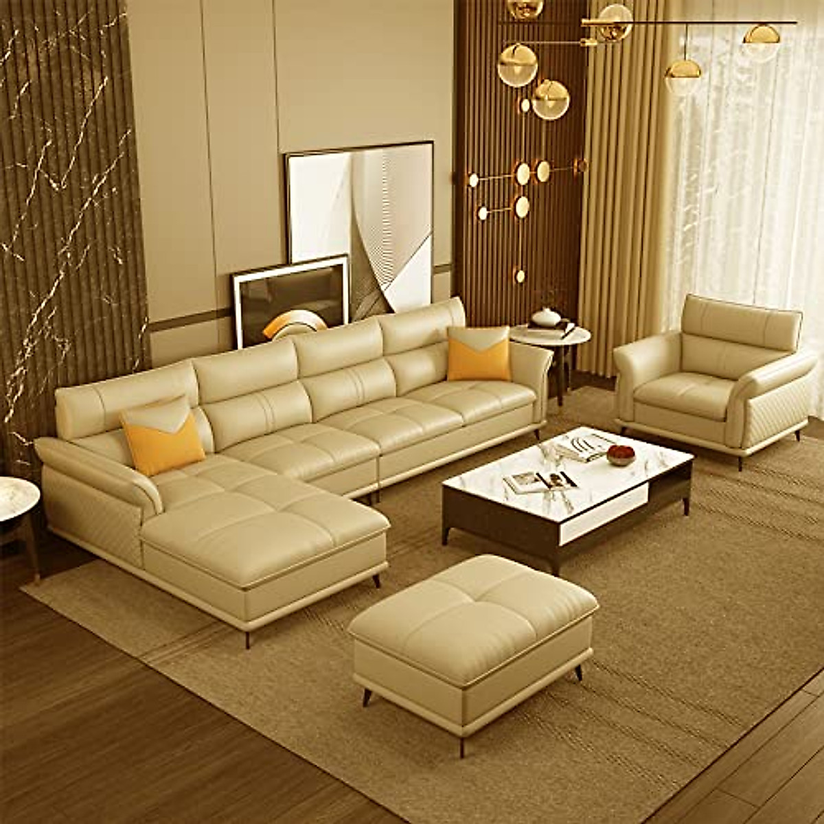 Faux Leather Sheet 1 Yard 56.3x36" Upholstery Vinyl 0.8mm Thick Soft PU Leather KhakiUpholstery Vegan Leather Fabric Synthetic Material for Sofa Bags Chairs Car Seats DIY Craft