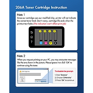 OLORVA 206A Toner Cartridge 4 Pack | Toner Cartridge Replacement for HP 206A 206X Compatible with HP Color Laserjet Pro MFP M283fdw M283cdw M255dw, Color Pro MFP M283 M255 Series | W2110A