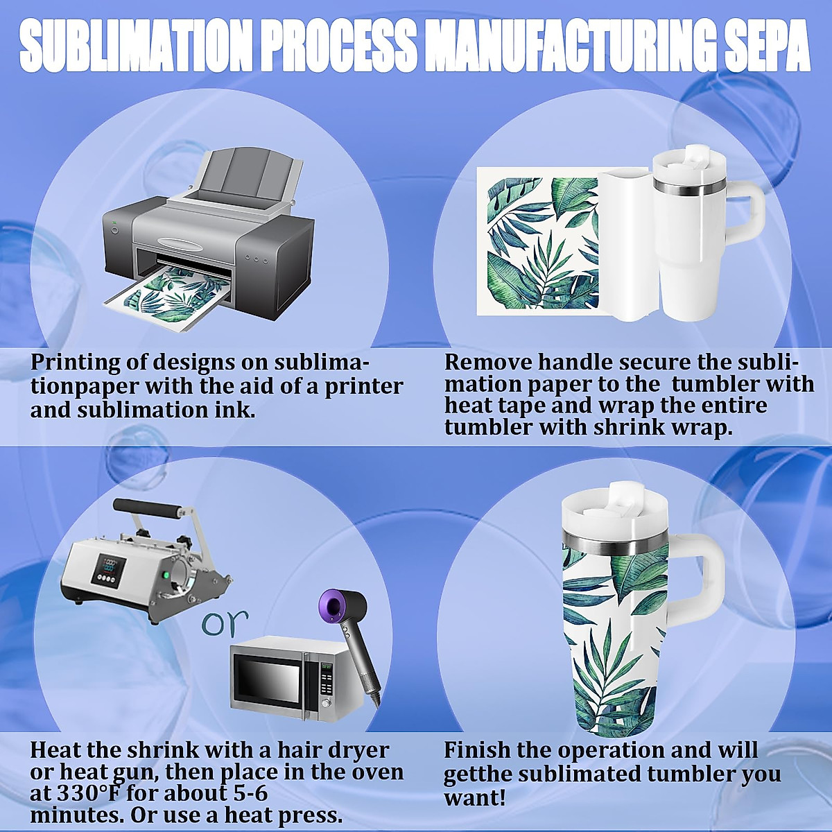 Lilsofee 1 Pack 14 oz Sublimation Blank Tumbler with Handle and Straw Stainless Steel Double Vacuum Insulation Skinny Mug Heat Press Transfer Printing DIY Cups White