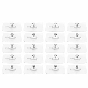 Cabilock 40pcs No Nail- Free Sticky Peg. Mount Trace Stickers Household cm Photo Screw Adhesive Self- Adhesive Kitchen Without Furniture Frame Picture Pegs Non- Transparent