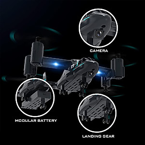 HJLXMF HD Camera Drone 4K 2.4GHz RC Helicopter V22 Osprey Remote Control Toys 1080P HD Band WiFi Quadcopter Altitude Hold RC Helicopter for Adult (with Three Batteries)