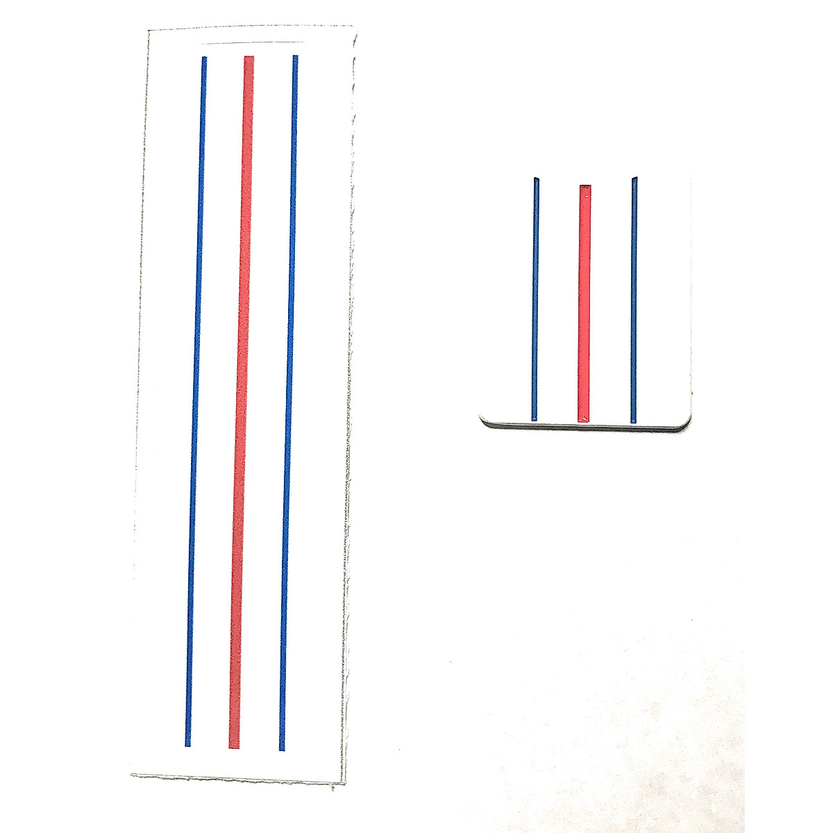 Sticker for Golf Putter and Ball Marker (Triple Track) (Red and Blue, 2 Pack)