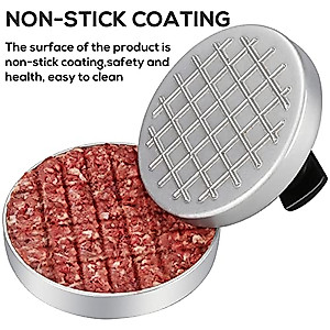 FAVIA Burger Press Patty Maker with 100 Wax Papers Set I Non-Stick Hamburger Meat Mold Ring for Beef Veggie Burger BBQ Barbecue Grill BPA Free Dishwasher Safe
