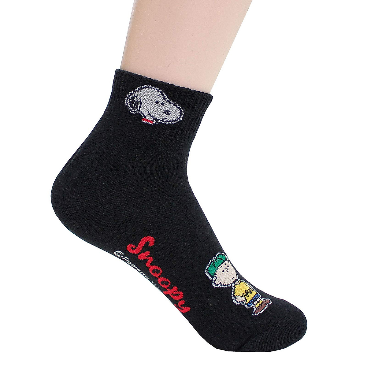 evei The Peanuts Snoopy Cartoon Movie Series Women's Original Socks (snoopy21_5pairs)