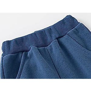 Avidqueen Toddler Baby Boy Clothes Sweatshirt Outfits Little Boy Outfits Long Sleeve Tops and Pants Set(5-Navy gray,2-3T)