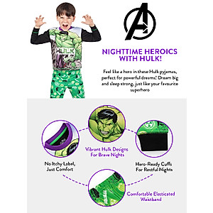 Marvel Boys' The Incredible Hulk Pajamas Size 4 Multicolored