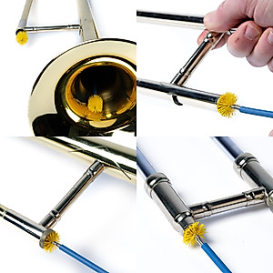 MusicNomad 5 pc. Premium Trombone Cleaning & Care Kit with Extra Care Built into our Product Designs, Formulas, Instructions, Give Back & Storage Bag for Complete Care (MN771)